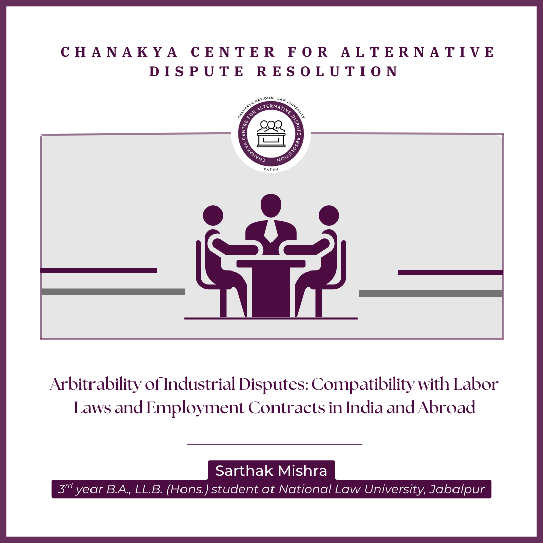 Arbitrability of Industrial Disputes: Labour Laws & Employment ...