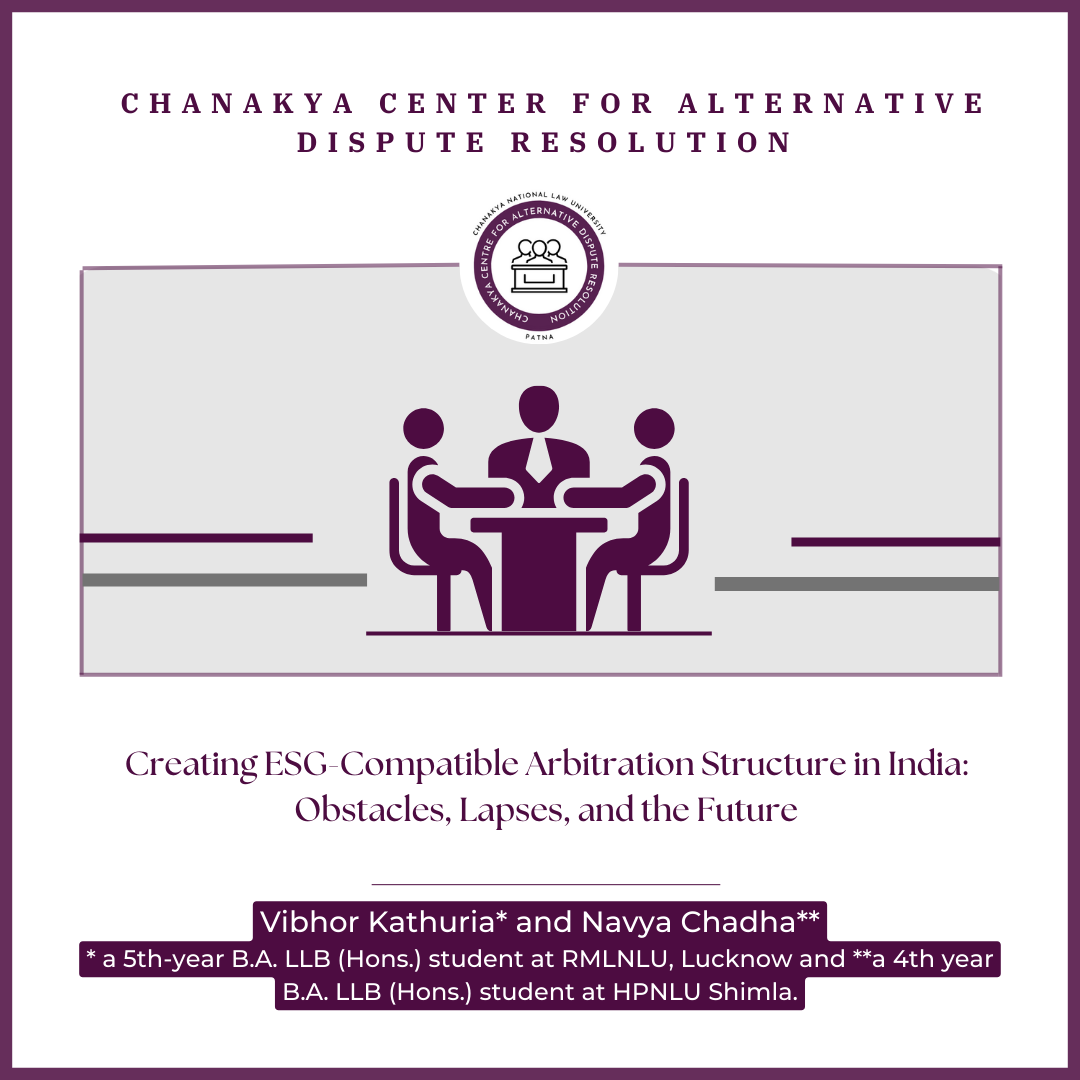 ESG Arbitration in India: Challenges, Arbitrability & Future Framework